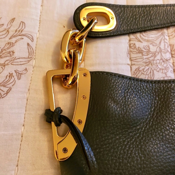 Michael Kors | Bags | Authentic Michael Kors Ines Leather Charcoal Gray ...